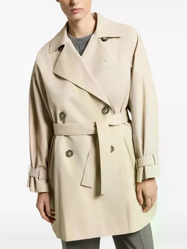 Peserico Double-breasted Belted Coat