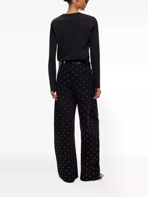 Pinko Love Birds" Long-sleeved T-shirt - Black