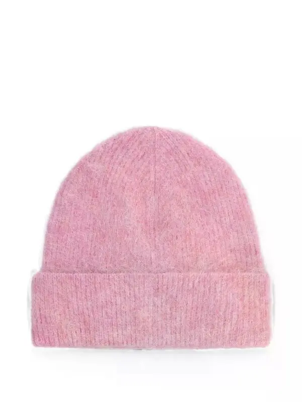 Isabel Marant Étoile Logo-patch Ribbed-knit Beanie Hat