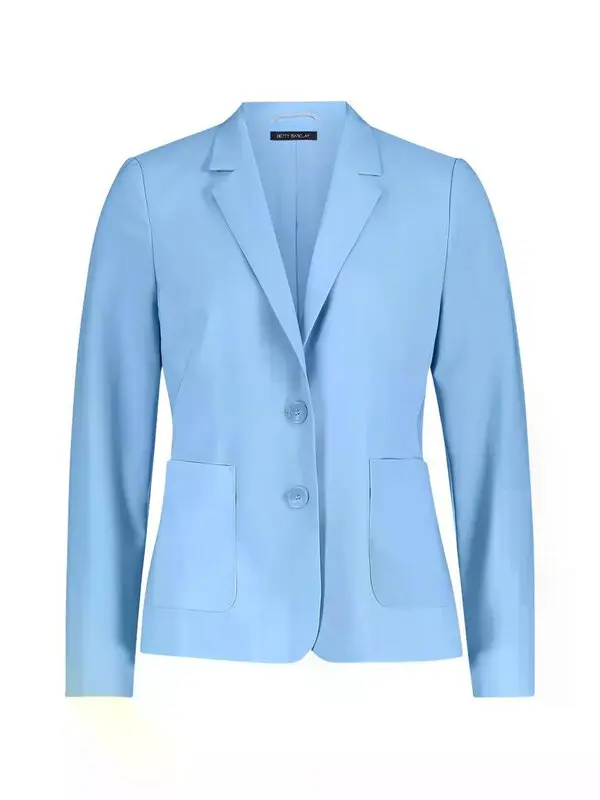 BETTY BARCLAY Notched-lapel Patch-pocket Blazer - Blue