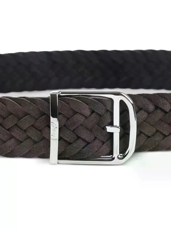 Brioni Braided Calf Leather Belt