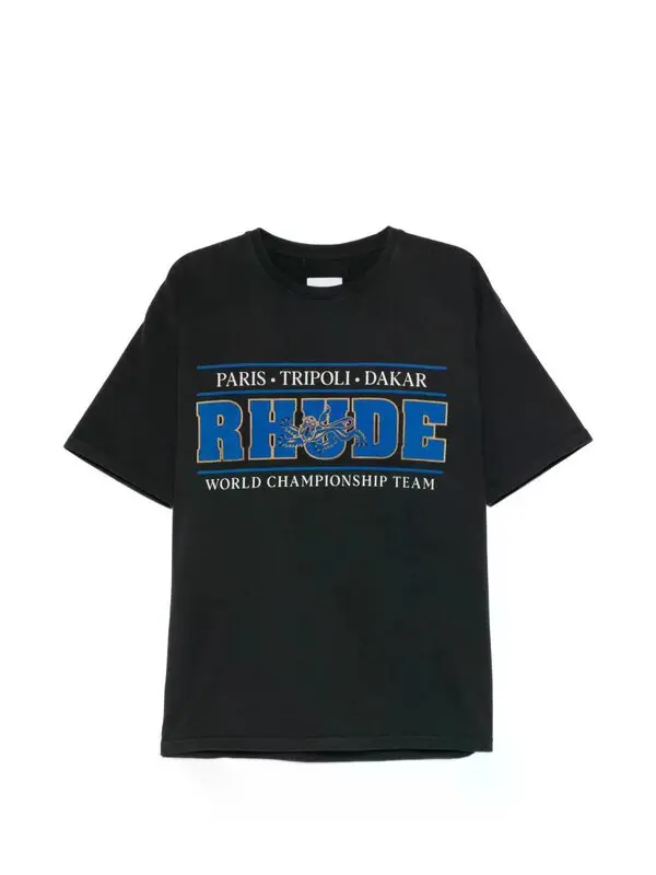 Rhude Logo-print T-shirt - Black