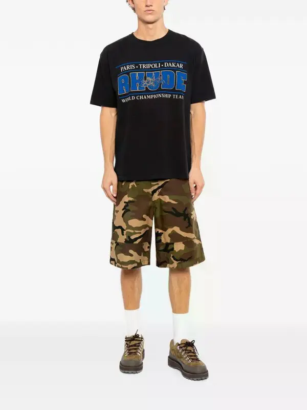 Rhude Logo-print T-shirt - Black
