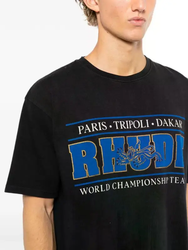 Rhude Logo-print T-shirt - Black