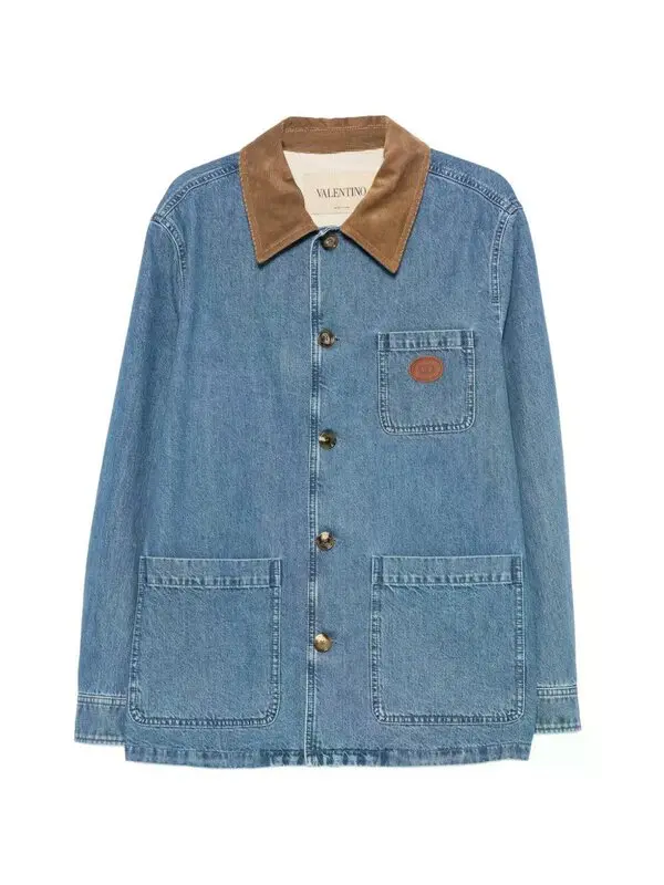 Valentino Garavani Logo Patch Denim Jacket