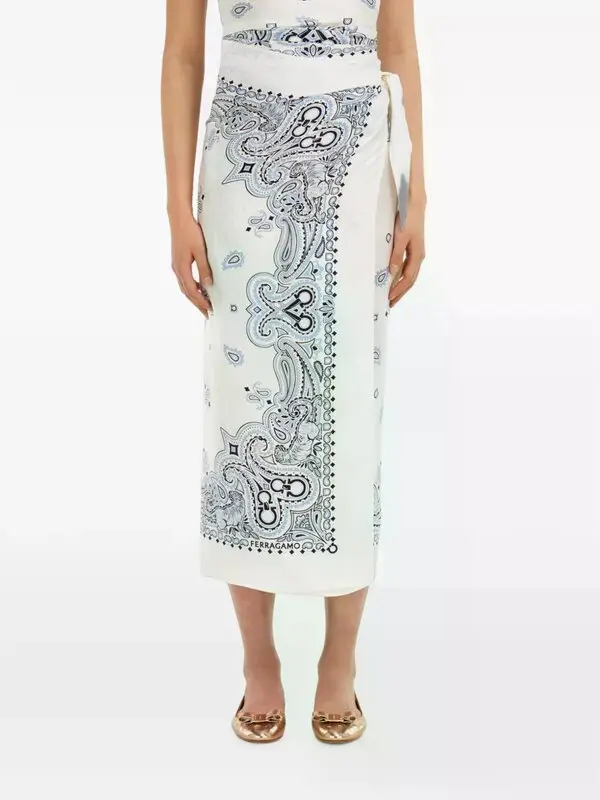 FERRAGAMO Arabesque-print Silk Sarong