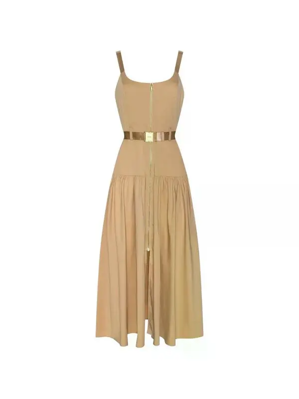 L'Agence Rima Belted Zip-up Dress