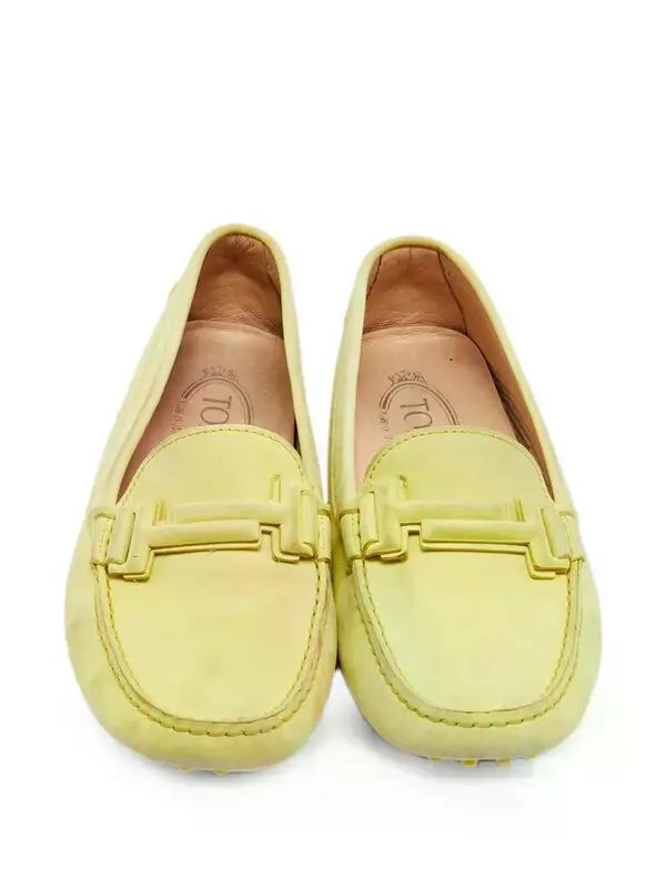 TOD'S Gommino Leather Penny Loafers - Green