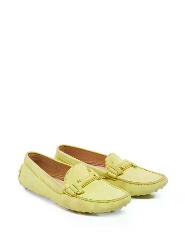TOD'S Gommino Leather Penny Loafers - Green