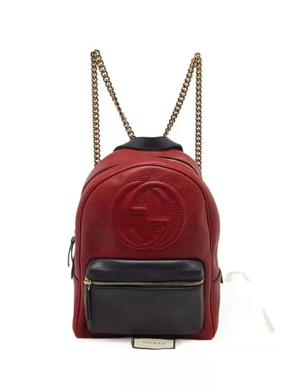 Gucci Soho Chain Backpack - Red