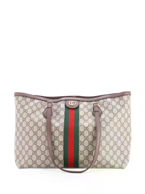 Gucci Ophidia Shopping Gg Coated Canvas Medium Tote Bag