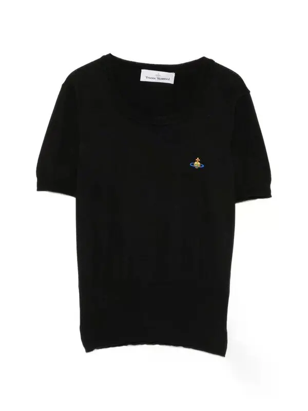 VIVIENNE WESTWOOD Bea Orb Embroidered Short Sleeve Top
