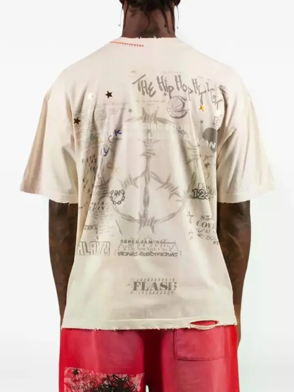 BLDG4 Distressed-effect Graphic-print T-shirt