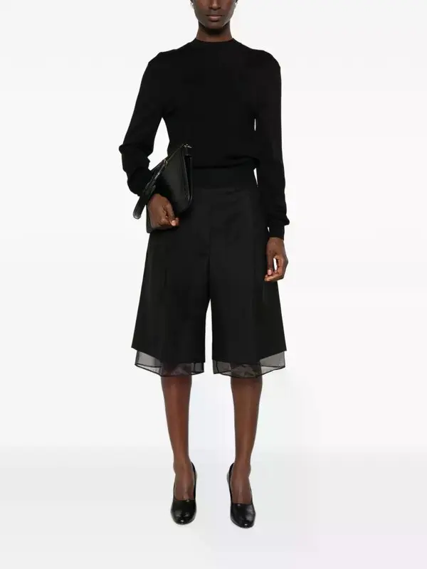 LANVIN Crew Neck Sweater With Rear Bow Detail