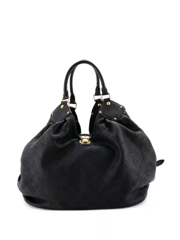 LOUIS VUITTON Xl Mahina Leather Hobo Bag - Black