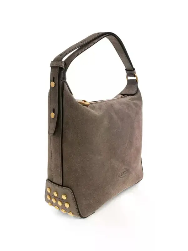 TOD'S Mini Suede Shoulder Bag - Brown