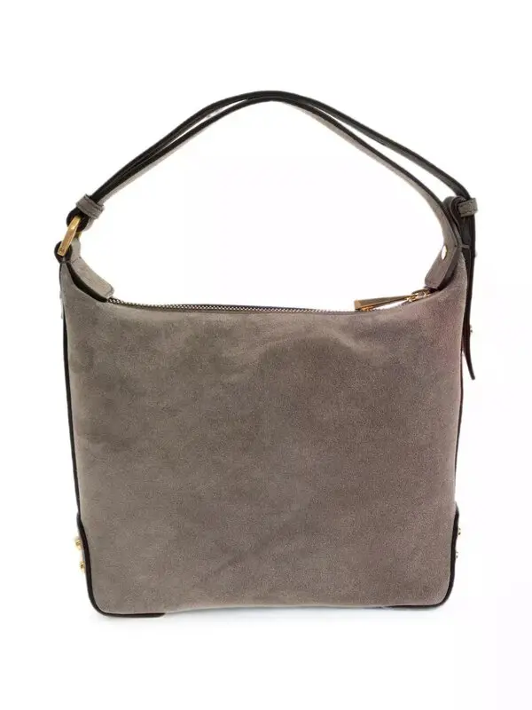 TOD'S Studded Calf Suede Shoulder Bag