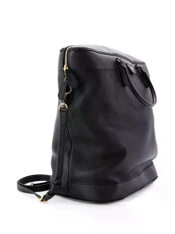 LOUIS VUITTON Taurillon Leather Carry All Gm Satchel - Black