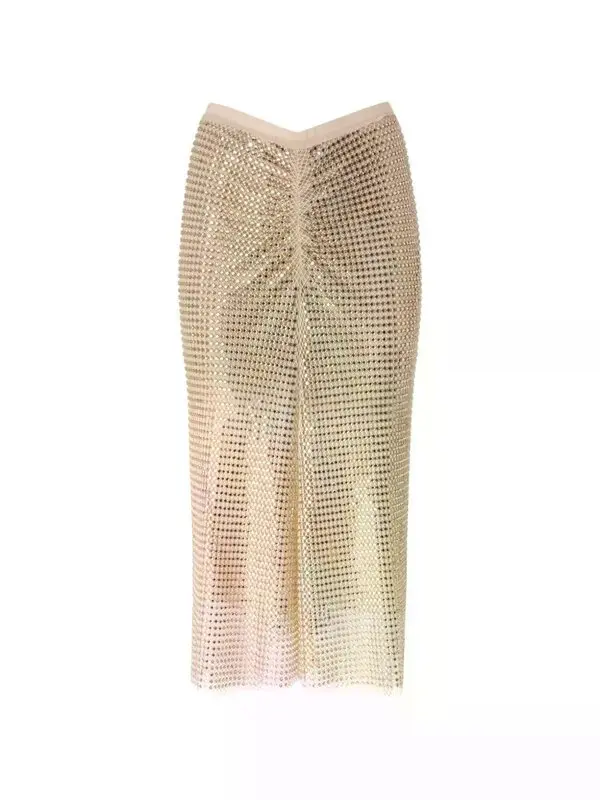 Pinko Crystal Embellished Ruched Midi Skirt