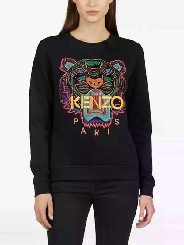 Kenzo Tiger Embroidered Crew Neck Sweater