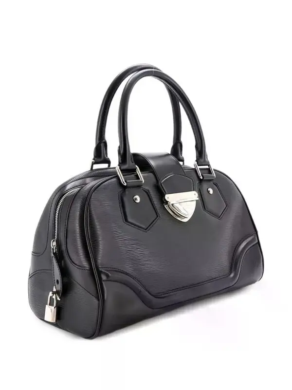LOUIS VUITTON Montaigne Bowling Bag Epi Leather Gm Handbag - Black