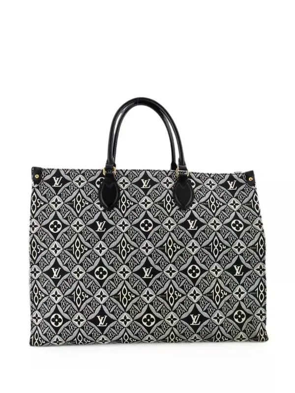 LOUIS VUITTON Onthego Limited Edition Since 1854 Monogram Jacquard Gm Tote Bag - Black