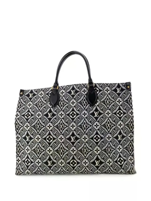 LOUIS VUITTON Onthego Limited Edition Since 1854 Monogram Jacquard Gm Tote Bag - Black