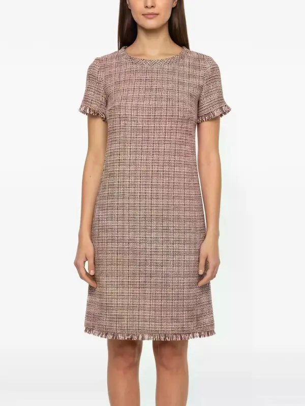 Max Mara Tweed Mini Dress - Pink