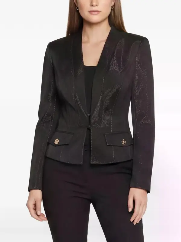 Elisabetta Franchi Slim-fit Blazer With Notched Lapels - Black