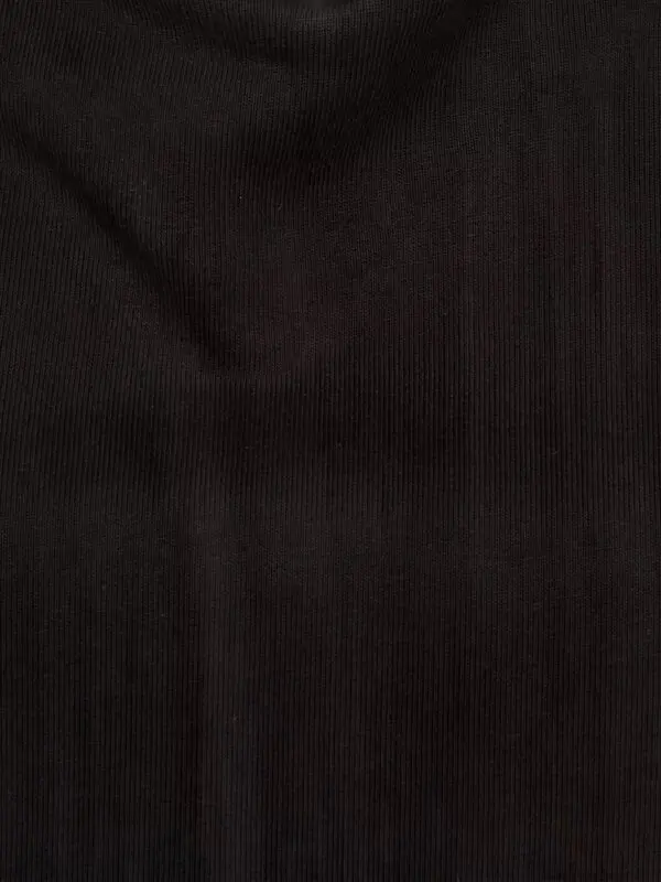 Miu Miu Sleeveless Sweatshirt With V-neck And Ribbed Hem