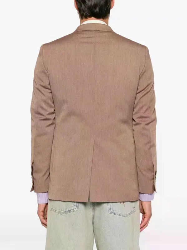 Drole De Monsieur Double-breasted Herringbone Blazer