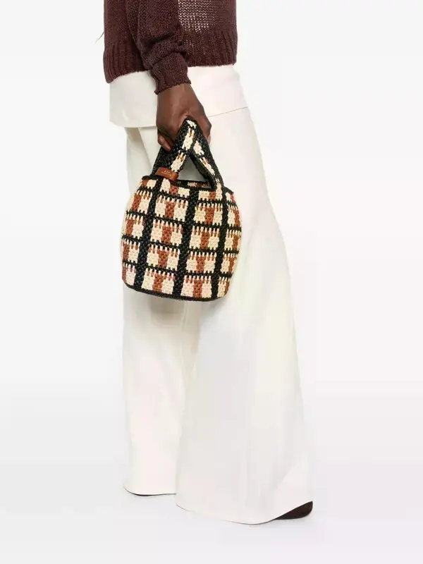 A.p.c. Woven Raffia Tote Bag - Black