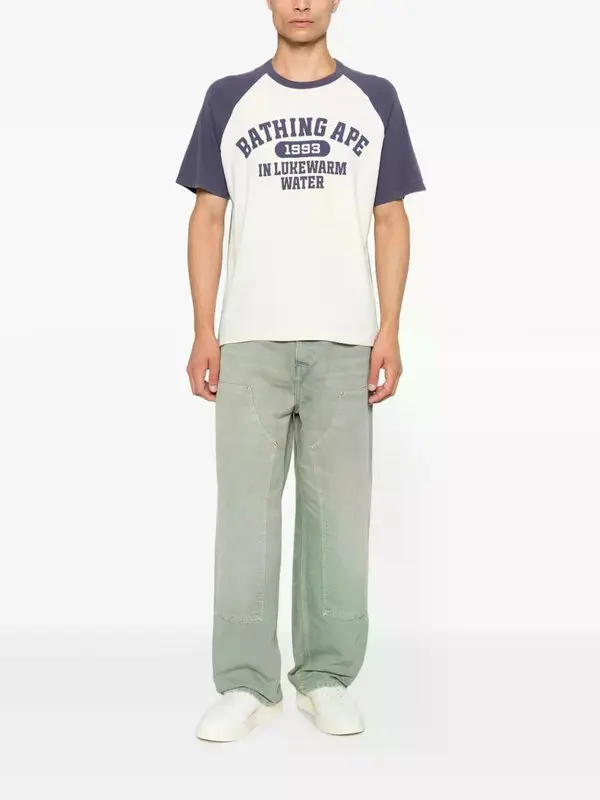 A BATHING APE Logo-print Raglan-sleeve T-shirt