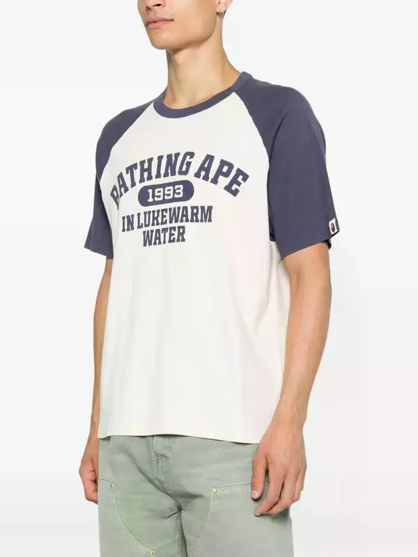 A BATHING APE Logo-print Raglan-sleeve T-shirt