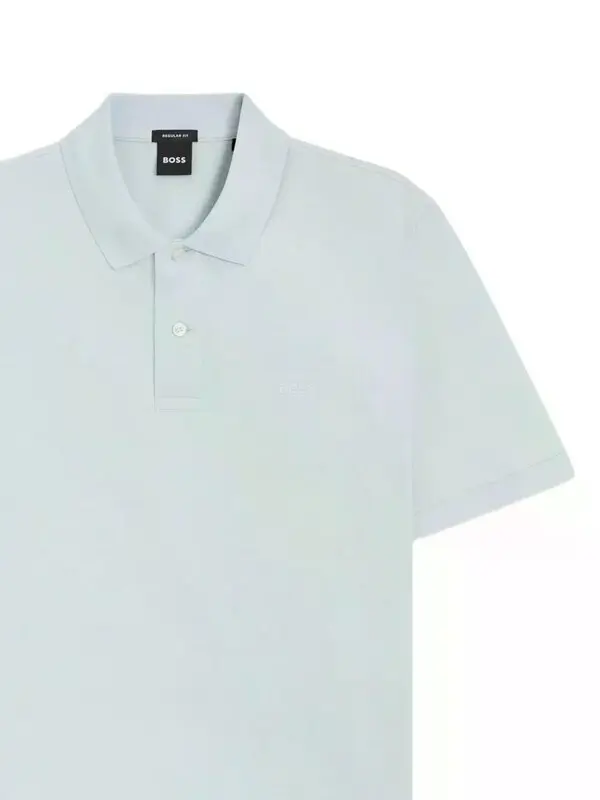 BOSS Pallas Logo-embroidered Piqué Polo Shirt - Blue