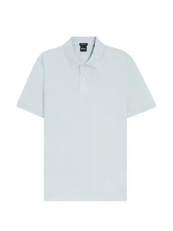 BOSS Pallas Logo-embroidered Piqué Polo Shirt - Blue