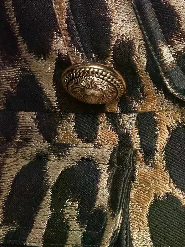 Balmain Leopard-jacquard Single-breasted Blazer
