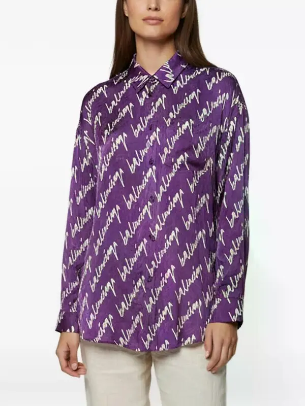 Balenciaga Logo-print Oversized Shirt