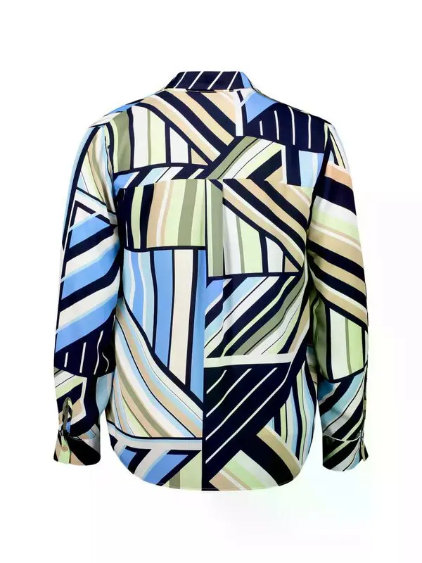 BETTY BARCLAY Abstract-print Long-sleeve Blouse
