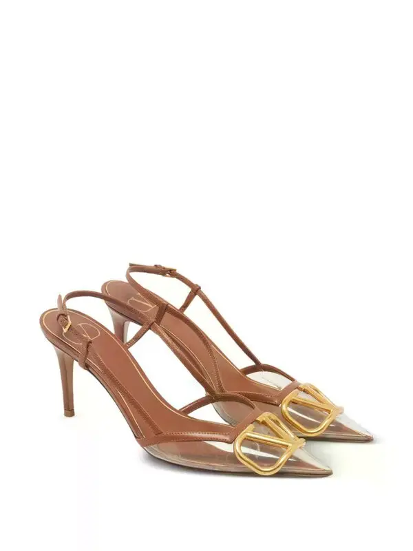 Valentino Garavani Vlogo Slingback Pumps - White