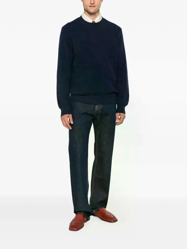 Eleventy Crew Neck Flecked Knit Sweater