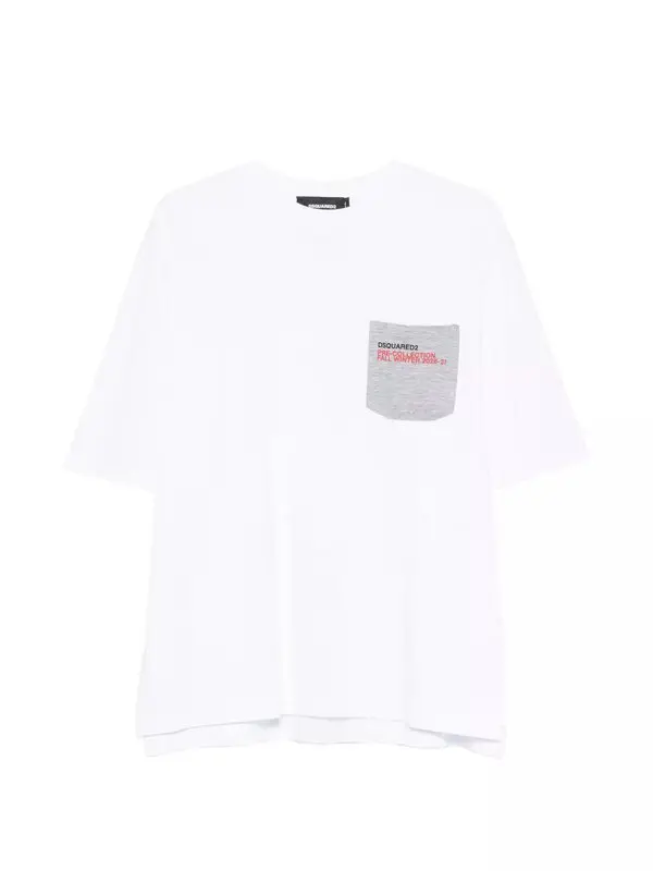 Dsquared2 Logo-print Pocket T-shirt - White