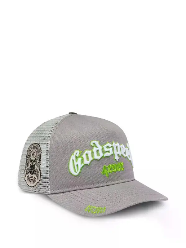 GODSPEED Embroidered Mesh Panel Trucker Hat - Grey