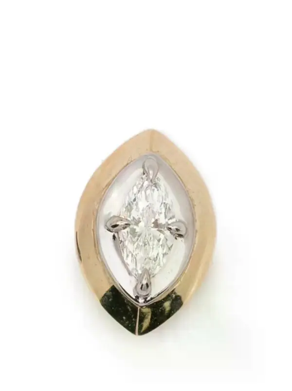 RAINBOW K 9k Yellow Marquise-cut Diamond Stud Earring