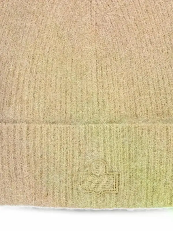 Isabel Marant Étoile Logo-patch Ribbed-knit Beanie Hat