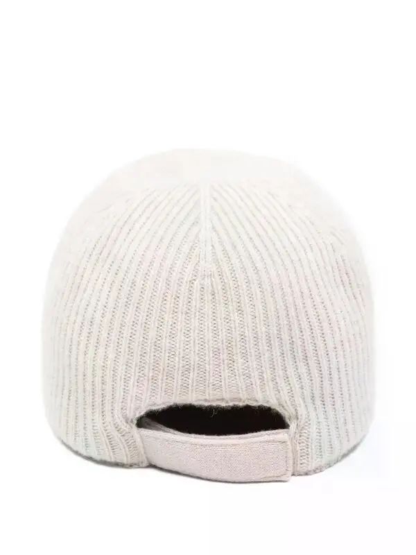 Eleventy Ribbed Knit Cashmere Baseball Cap