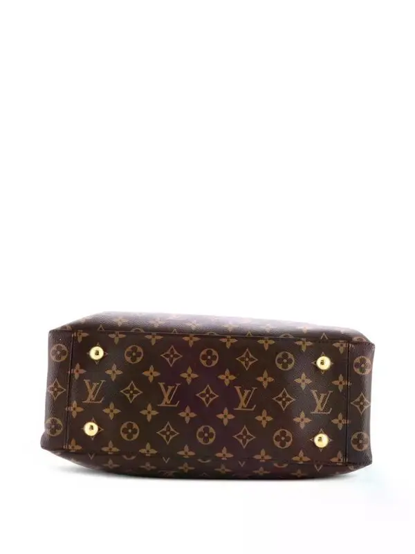 LOUIS VUITTON Flower Monogram Canvas Tote Bag - Brown