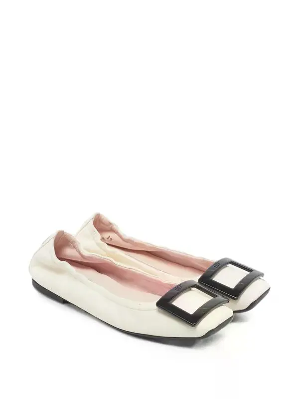 ROGER VIVIER Pockette Leather Ballet Flats
