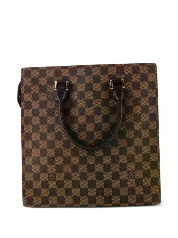 LOUIS VUITTON Damier Pm Sac Plat Tote Bag - Brown