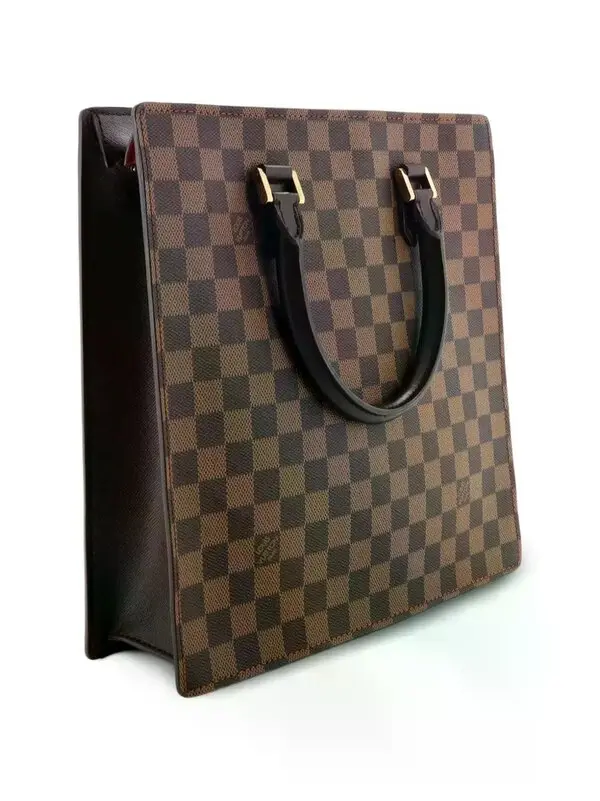 LOUIS VUITTON Damier Pm Sac Plat Tote Bag - Brown